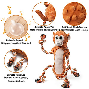 Sedioso Dog Toys, Stuffed Animal Dog Chew Toy, Cute Squeaky Dog Plush Toys with Crinkle Paper for Puppy, Small, Middle, Large Breed