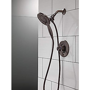 Delta Faucet Linden 17 Series Dual-Function Shower Faucet, Shower Trim Kit with 4-Spray In2ition 2-in-1 Dual Hand Held Shower Head with Hose, Venetian Bronze T17294-RB-I (Valve Not Included)