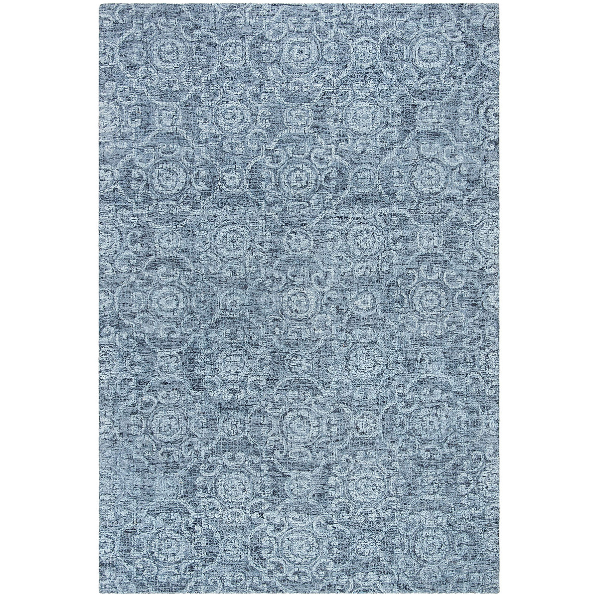 SAFAVIEH Abstract Collection Area Rug - 6' x 9', Blue, Handmade Wool, Ideal for High Traffic Areas in Living Room, Bedroom (ABT207A)
