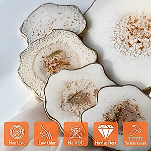 20oz Clear Resin Kit for Beginners- No Bubble Crystal Clear Epoxy Resin for Crafts, DIY, Jewelry Making, Molds - Easy to Mix 10oz Resin & 10oz Hardener with 2pcs 8oz Measuring Cups, Sticks