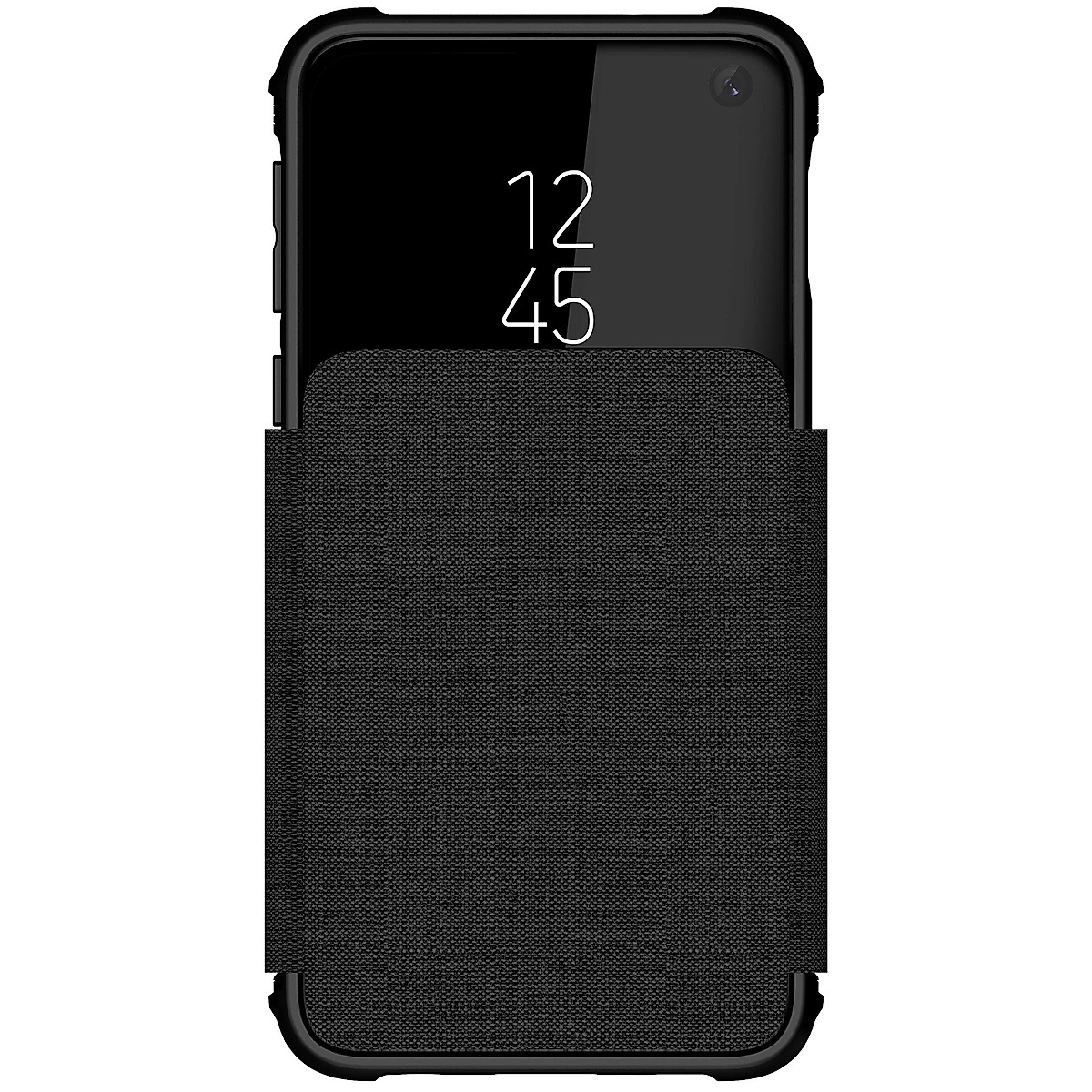 Ghostek Exec Flip Folio Wallet Galaxy S10e Case with Leather Credit Card Holder and Clear Back for Wireless Charging Compatibility Phone Cover for 2019 Galaxy S10e (5.8 Inch) (Black)