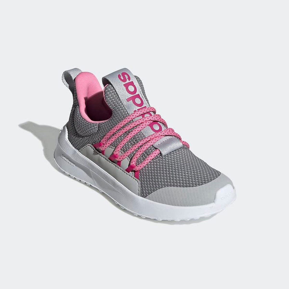 adidas Lite Racer Adapt 5.0 Running Shoe, Grey/Grey/Team Real Magenta, 3 US Unisex Little Kid