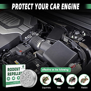 SUAVEC Rodent Repellent for Car Engines, Mouse Repellent for Cars, Rats Deterrent Under Hood, Rat Repellent for House, Peppermint Oil to Repel Mice and Rats, RV Mice Repellent, Mint Mice Away -2 Pack