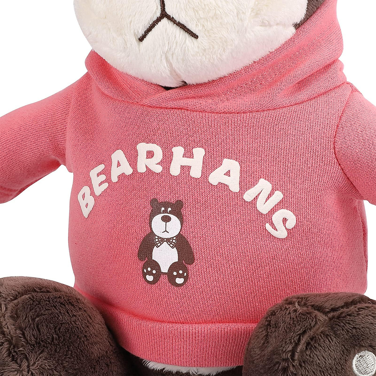 Wpond Super Soft Cuddly Plush Animal Bear Toys with Cute Costum,10.6" Plush Toy,Birthday Christmas Valentine New Year's Gifts for Boys Girls Ladies Pink