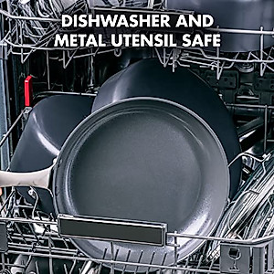 GreenPan Canterbury Hard Anodized Healthy Ceramic Nonstick, 5QT Saute Pan with Lid, PFAS-Free, Dishwasher Safe, Oven Safe, Black
