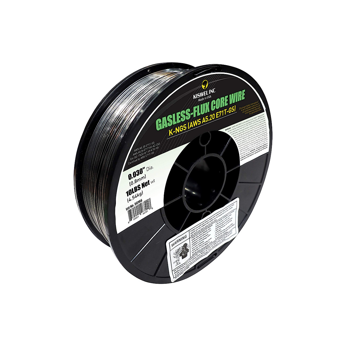 Kiswel USA K-NGS E-71TGS 0.030in. Dia 10lb. Gasless-Flux Core Wire Welding wire Made in USA