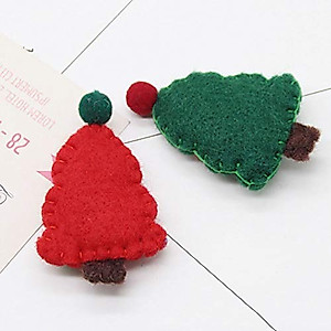Xmas Pins Tree Brooch 2pcs Christmas Brooches Pins Wool Felt Christmas Tree Brooches Pins for Suit Shirt Sweater Random Color Diy Christmas Ornaments Diy Christmas Ornaments