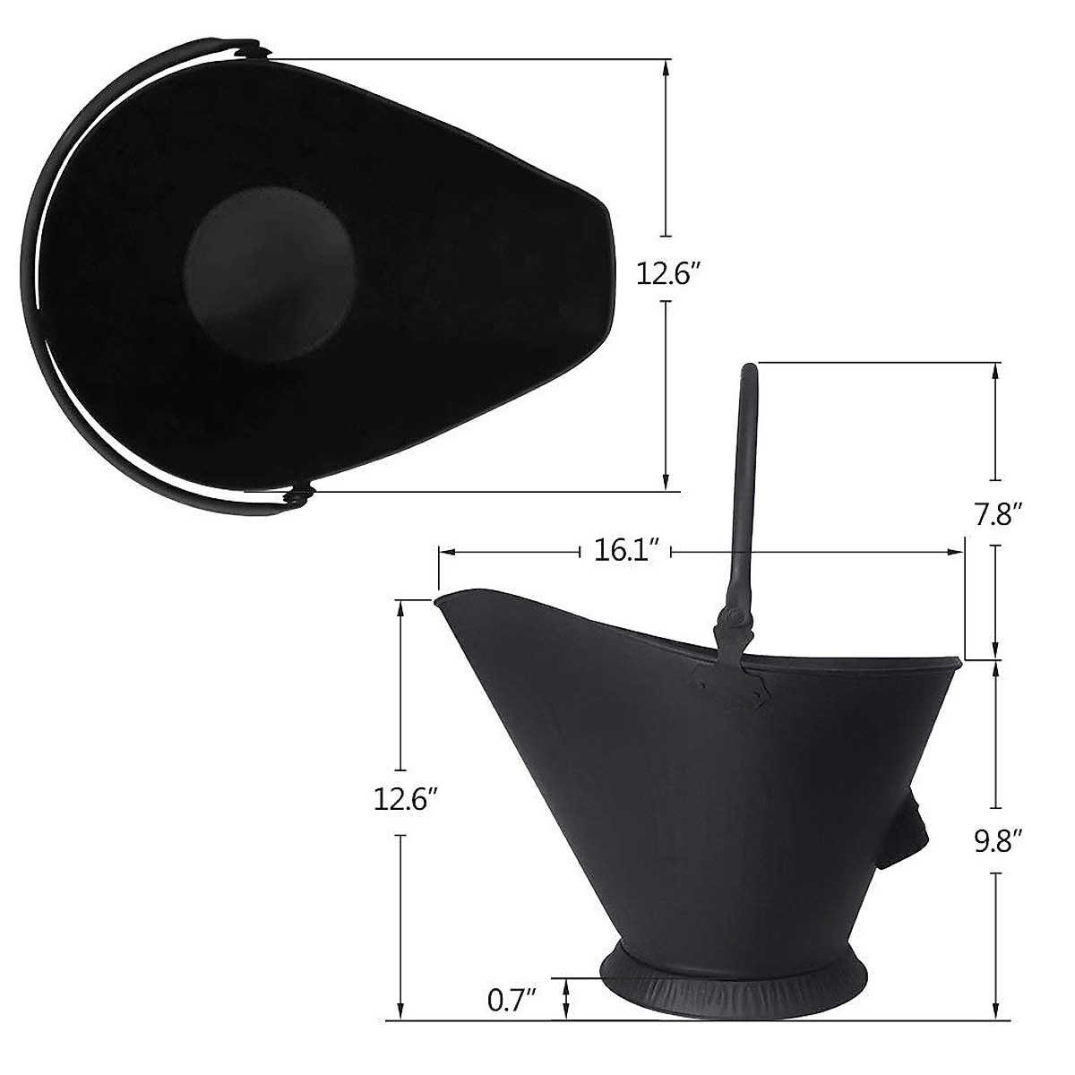 Amagabeli Fireplace Log Holder Indoor Bundle 5PCS fireplace tools and Bucket for fireplace