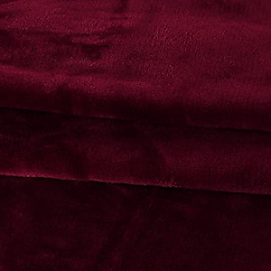 WONTEX Throw Blanket Burgundy Throw Size 50x60 inch for Couch Bed Soft Thermal Blanket for Winter All Seasons