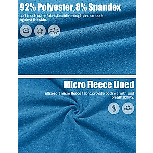 MAGCOMSEN 1/4 Zip Golf Pullover for Men Running Workout Pullover Lightweight Hiking Shirts Fleece Pullover Sea Blue,S