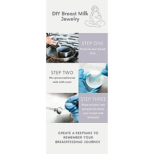 Breast Milk Jewelry DIY Kit - Stainless Steel Keepsake for Breastfeeding Moms