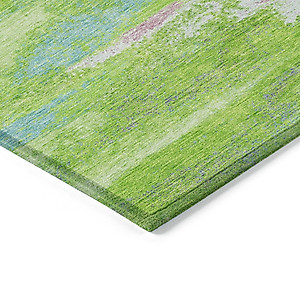 Addison Rugs Chantille ACN942 Lime 1'8" x 2'6" Indoor Outdoor Area Rug, Easy Clean, Machine Washable, Non Shedding, Bedroom, Entry, Living Room, Dining Room, Kitchen, Patio Rug