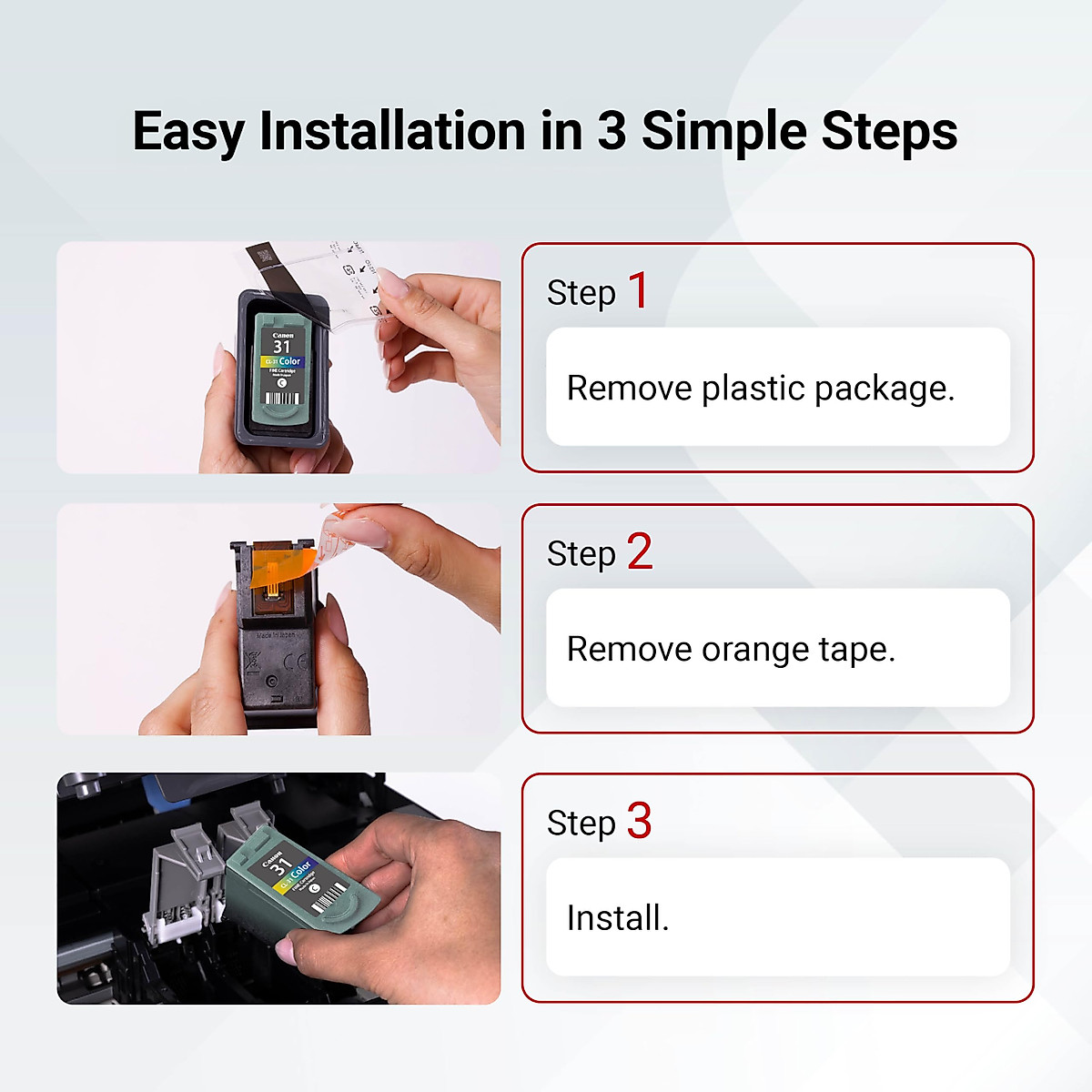 Canon CL-31 Compatible to iP1800,iP2600,MP140,MP190/MP210,MP470,MX310/MX300 Printers