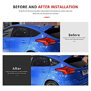 DLOVEG Rear Side Window Louvers Compatible for Ford Focus ST RS MK3 Hatchback Accessories 2012-2018 Air Vent Scoop Cover Louver (Carbon Firber)