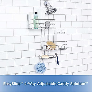 Kenney EasySlide 4 Way Adjustable Caddy Solution, Chrome