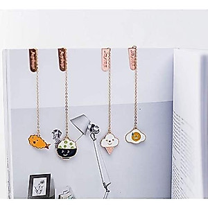 RIOMAN Bookmarks Metal Bookmark Bookmark Sprout Bookmarks Bookmark 4pcs Metal Creative Bookmark, Student Cute Pendant Stationery Book Pendant, Anime Bookmark