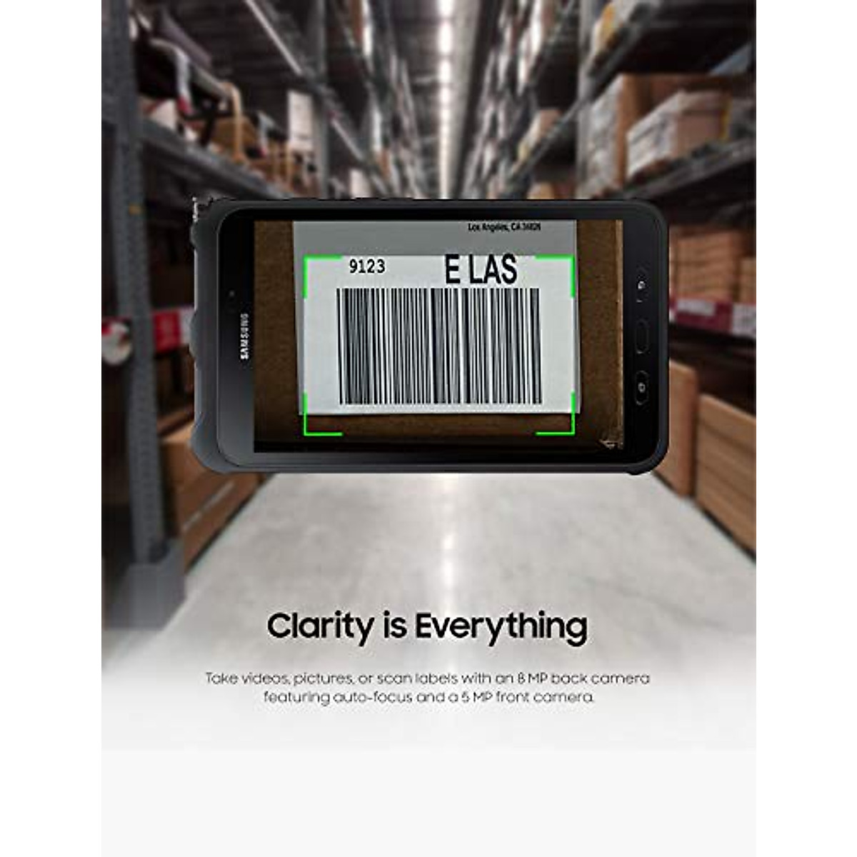 Samsung Unlocked Galaxy Tab Active2 Water-Resistant 8” Rugged Tablet |16GB & LTE | Biometric Security (SM-T397UZKAXAA), Black