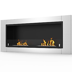 Regal Flame Fargo 43 Inch Ventless Built In Recessed Bio Ethanol Wall Mounted Fireplace