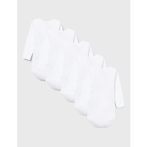 PETIT BATEAU UNISEX Babies' Rabbit Themed Long-Sleeved Cotton Bodysuits - 5-Pack STYLE A00SX SIZES 1-36 MONTH (SIZE 12 MONTH STYLE A00SX)