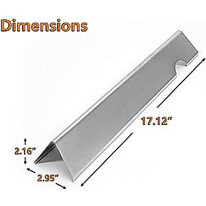 BBQ-PLUS 66032/66795 Flavorizer Bars and 66040 Heat Deflector Grill Parts Replacement for Weber Genesis II E/ES 310 Series (2017 and Newer) Gas Grills