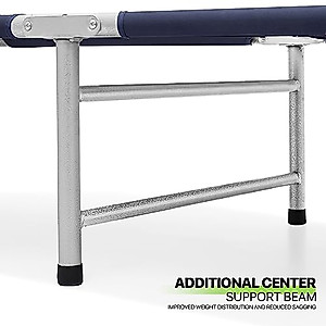 Magshion Ultralight Folding Tent Camping Cot Bed with Pillow Portable Design Comfort Small Collapsing Sleeping Bed Outdoor Traveling Picnic for Adults, Navy