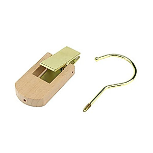 Meprotal 2 Pack 7 inch Laundry Hooks, Stainless Steel Hanging Hooks Clips with Wood Clips, Heavy Duty Closet Organizer Hangers S Hooks Hanger for Jeans, Hats, Socks,Towels, ,Underwear, Handbags