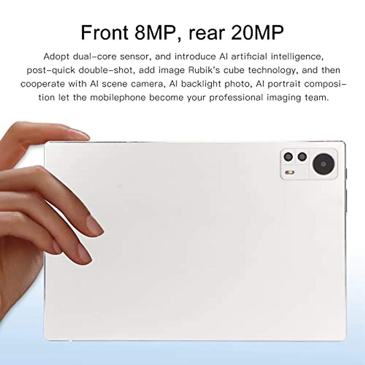 EBTOOLS 10.1 Inch Tablet, 8G RAM 256G ROM, 1960x1080, MT6753 Octa Core, Built in GPS, 5G WiFi Calling Tablet with Capacitive Screen 5 Point Touch, for Android 11