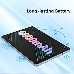 YUMKEM Tablet 10.1 inch, 4GB RAM 64GB Storage, Android 11 Go, 10 inch Android Tablets, 1280 X 800 IPS HD Display, Large Battery, Dual Camera, WiFi Only, Grey