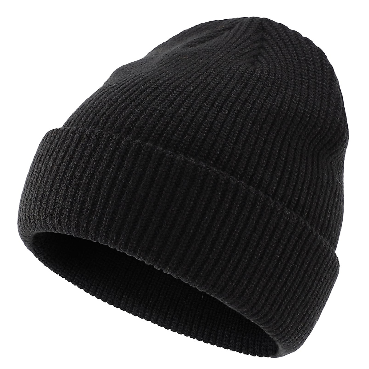 Connectyle Classic Men 's Warm Winter Hats Thick Knit Cuff Beanie Cap Daily Beanie Hat Black , 55 60cm