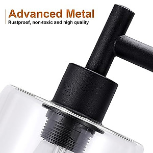 Ziisee Floor Lamps for Living Room - Standing Lamp with Glass Lampshade, Modern Floor Lamp with LED Bulbs, Bright Industrial Floor Lamp for Bedroom, Black Tall Lamp for Office(Light Bulb Included)