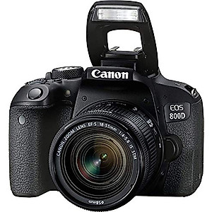 Camera Bundle for Canon EOS 800D (T7i) DSLR Camera with EF-S 18-55mm f/4-5.6 is STM Lens Bundle, Starter Kit + Accessories (Extra Battery, Digital Slave Flash, 128Gb Memory, 50" Tripod and More)