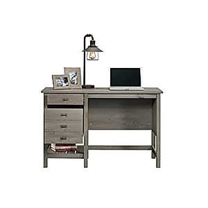 Sauder Cottage Road Pedestal Desk with Storage, Mystic Oak Finish