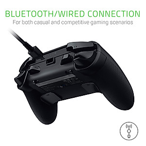 Razer RZ06-02610100-R3G1 Raiju Tournament Edition Wireless and Wired Gaming Controller with Mecha Tactile Action Buttons, Interchangeable Parts and Quick Control Panel, Black
