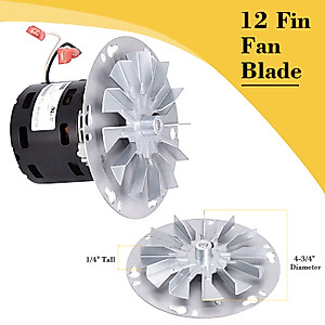 Adviace Replacement PU-076002B Combustion Blower Motor for Englander & England 25-PDVC 55-SHP10 25-PDV 25-PAH 25PDVC 55-SHP10L 55-SHP22 25-EP Pellet Stoves