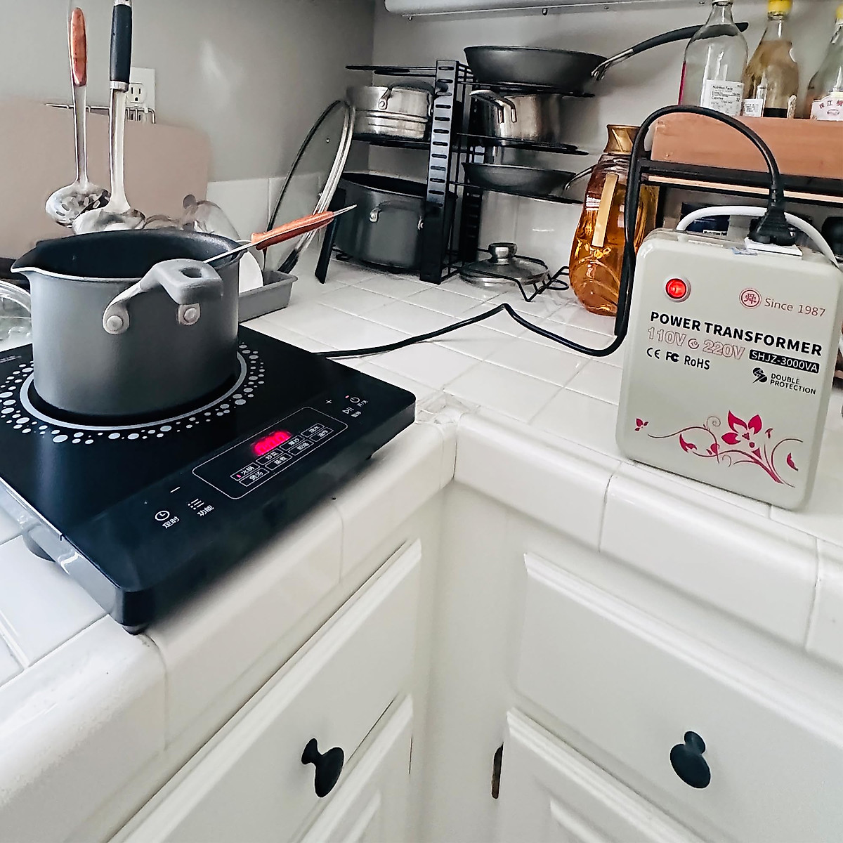 SUNSHUN 3000W Step Up Voltage Converter 110V to 220V, Step Up Transformer 110V/120V to 220V/240V with Temperature Protection for European Asian Appliances in The USA