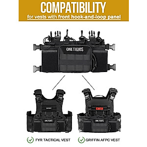 OneTigris VULTURE Chest Rig, MOLLE Chest Rigs Tactical for Outdoor, Green