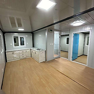 40 ft Modern 2024 Luxury Prefab Villa, Insulated Portable Expandable Container 1 Bedroom. Mobile Tiny Home with Free Electric Water Heater Tiny Backyard House, Movable, Foldable, and Expandable