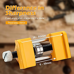 TOLESA Honing Guide Yellow for Wood Chisel Edge Sharpening Holder,Fits Chisels 1/8” to 1-7/8”, Fits Planer Blades 1-3/8” to 3-1/8”