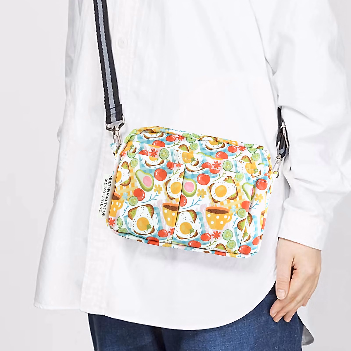 qianshan Multi-functional Craft Organizer Bag, Waterproof Travel Pouch Zippered Case, Small Journal Supplies Storage Case for Notebooks, Stationeries, Make-up, Office Supplies. Yellow Picnic