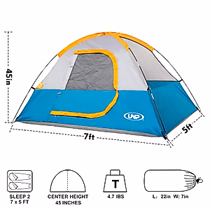 Camping Tent 2 Person, Waterproof Windproof Tent with Rainfly Easy Set up-Portable Dome Tents for Camping