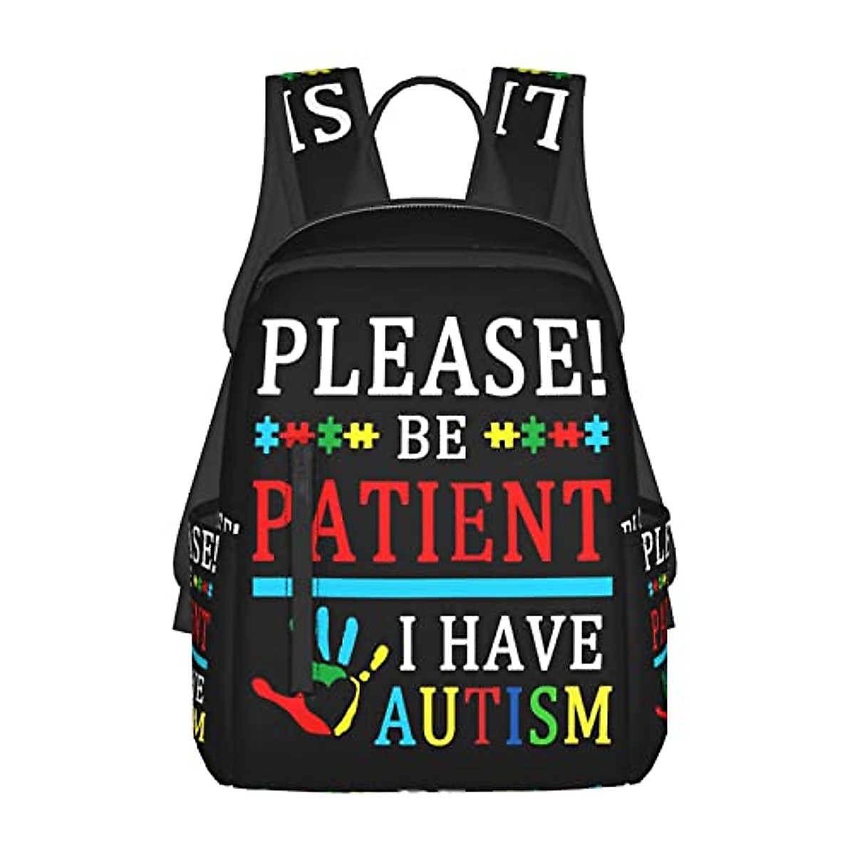 Please Be Patient I Have Autism Teenager Backpacks For Girls Boys Elementary School Bags For (Please Be Patient I Have Autism, One Size)
