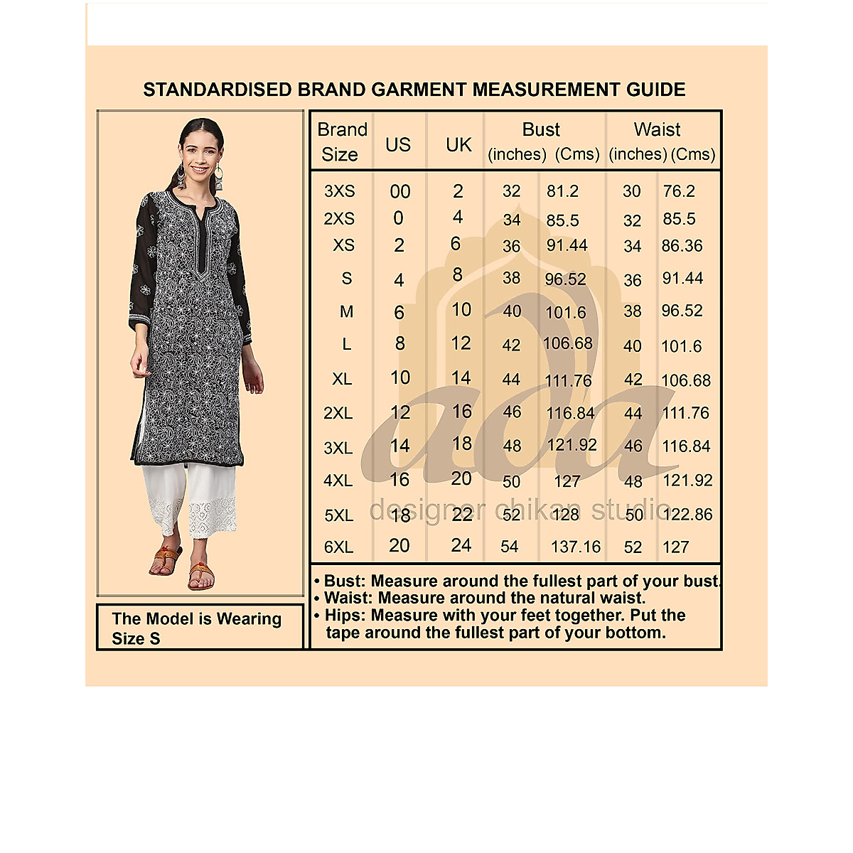 Ada Hand Embroidered Indian Chikankari Cotton Kurta Kurti Tunic for Women A149984 (White, Small)