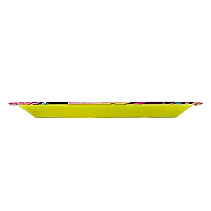 Metal Serving Tray-Elegant Metal Serving Tray-7.1 x 4.7 x 0.6-inch Large Serving Platter with Pattern Print Materials and Durable Design