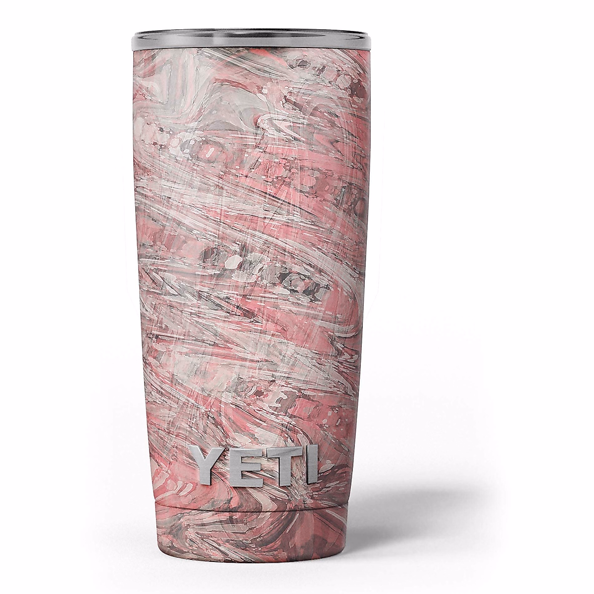 Design Skinz Red Slate Marble Surface V40 - Skin Decal Vinyl Wrap Kit Compatible with The Yeti Rambler Cooler Tumbler Cups