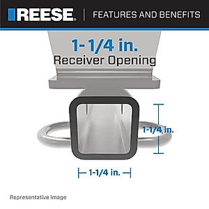 Reese 77319 Class 1 Trailer Hitch, 1.25 Inch Receiver, Black, Compatible with 2016-2022 Honda HR-V