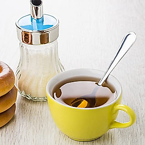 OLAT 12-Piece Teaspoons Pack, Food-Grade Stainless Steel Dessert Spoon Set of 12 (Silver 6.7 Inches)