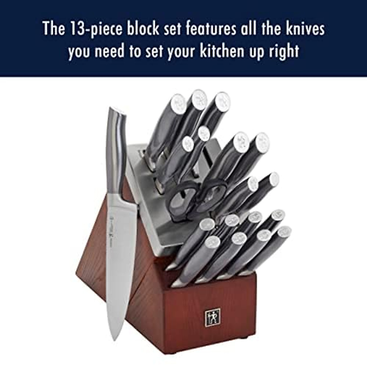 HENCKELS Graphite Razor-Sharp 13-pc Knife Set German Engineered Informed by 100+ Years of Mastery, Chefs Knife, Black/Stainless