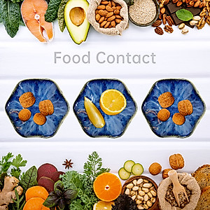 Spoon Rest for Stove Top with Holder 3pcs, TIGERMILLION Heat-Resistant Cooking Utensil Rest, Tea Spoon Rest, Ideal Gift For House Warming Gifts, Dishwasher Safe, Blue