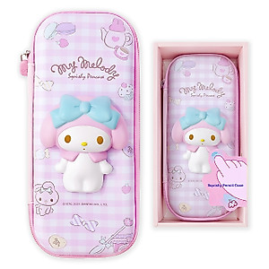 MEADOW Kawaii Pencil Case, Squishy Cute Anime Cosmetic Bag Pouch (Pink)