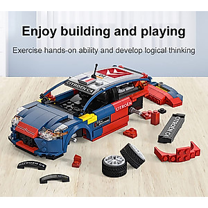 dOMOb Citroen C4 Rally WRC RC Car Building Kit – Bricks Toys for 6+ Age Kids & Adults – 1:20 Model Build Set – 2.4GHz Remote Control – 329 pcs Blocks – STEM for Boys & Girls